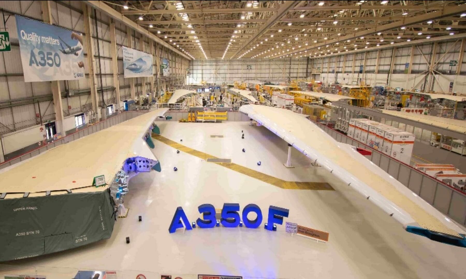 Airbus finishes first A350F wingset production at Broughton facility